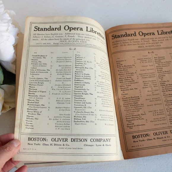 Vintage | Accents | Vintage 93s Music Booklet Grand Opera Librettos ...